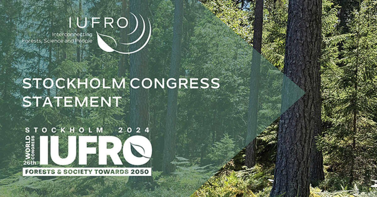 The Stockholm Congress Statement is Now Official | IUFRO Stockholm 2024