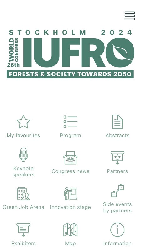 Congress App | IUFRO Stockholm 2024